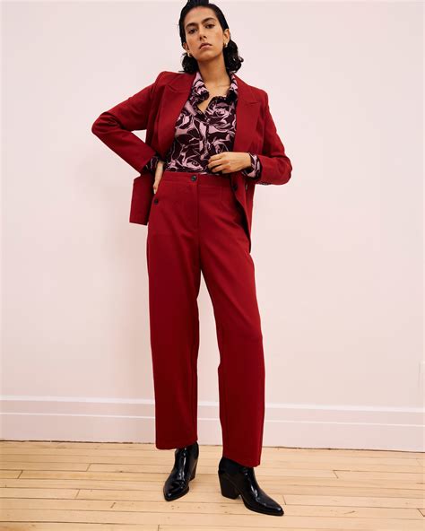 Audrey Tailored Ponte Pants Garnet Universal Standard