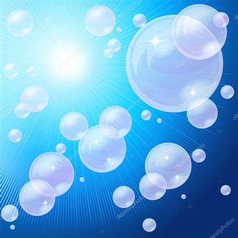 Blue Bubbles Background Vector Image Stock Vector By ©olgayakovenko