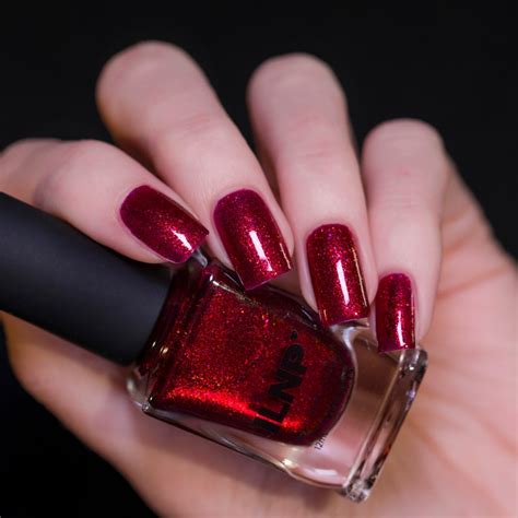 Ruby Vibrant Red Shimmer Nail Polish Etsy