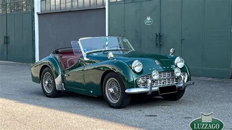 1959 Triumph Tr3 Verde Manuel 4 Vitesses Conduite à Gauche In Italie