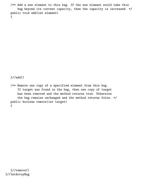 Solved 7 Suppose We Implement The Intarraybag Class Using