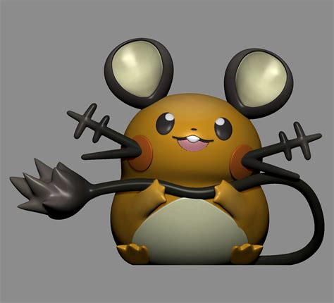 🐉 Pokemon Dedenne・free Stl File For 3d Printing・cults