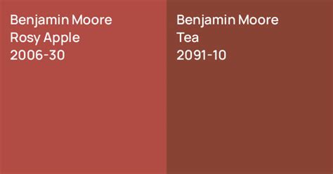Benjamin Moore Rosy Apple Vs Benjamin Moore Tea Comparison
