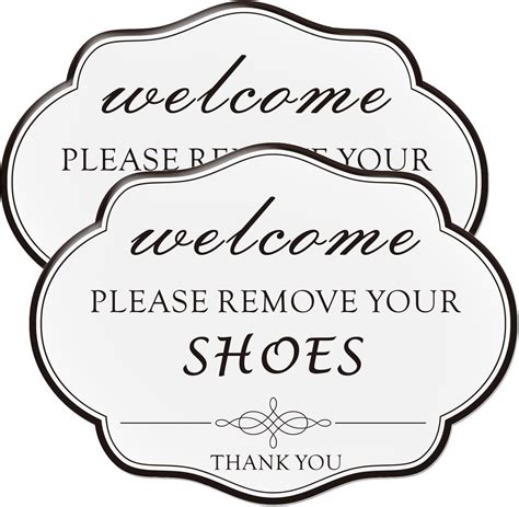 Please Remove Your Shoes Signs2 Pack Ramieyoo Designer