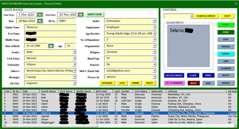 Profiling System Created In Microsoft Excel Computers And Tech Office And Business Technology On