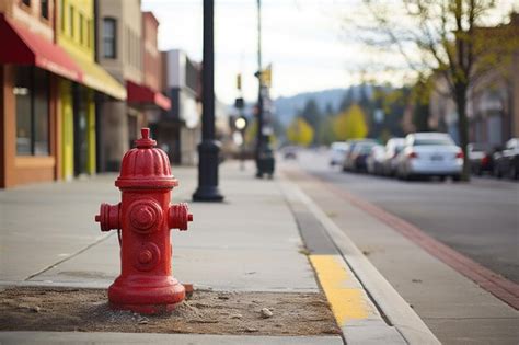 Premium Ai Image Fire Hydrant Placed On A City Sidewalk