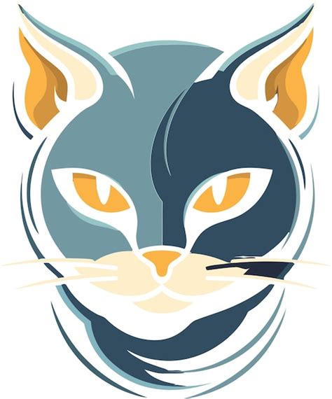 Seraphic Kitty Emblem Angelic Cat Logo Vector Design Premium Ai