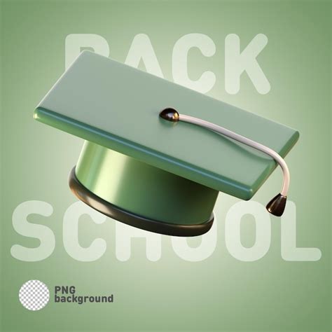 Premium Psd Psd School Hat 3d Icon Illustration Back To School
