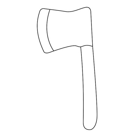 Premium Vector Axe Outline Vector On White Background