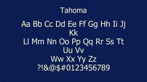 Tahoma Font Tahoma Font Free Download
