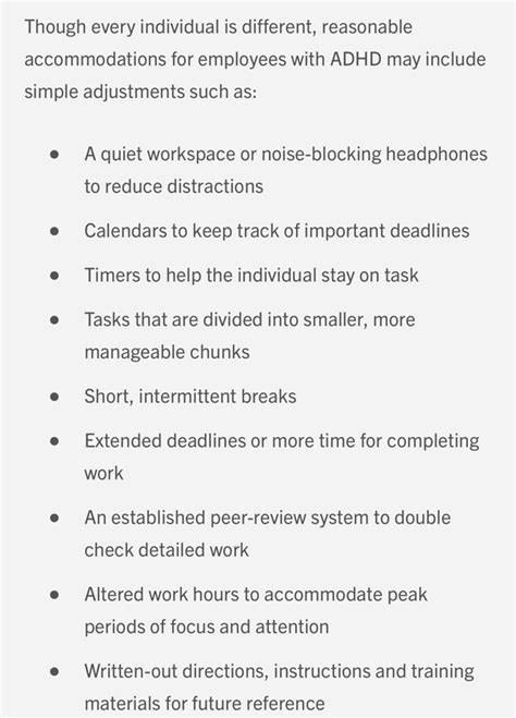 Accommodations For Adhd Strategies For Managing Adhd In The Workplace