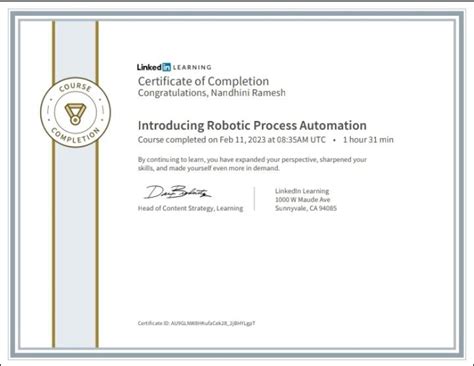 Certificateofcompletion Learning Automation Linkedin