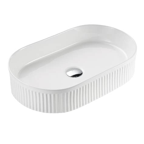 Keva Carrie Gloss White Fluted Ultra Slim Pill Basin Buildmat