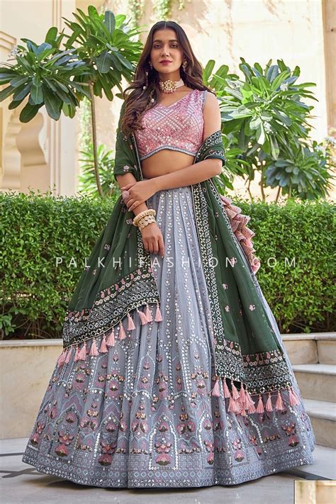 Designer Lehenga Choli With Attractive Colors And Work Palkhi Fashion
