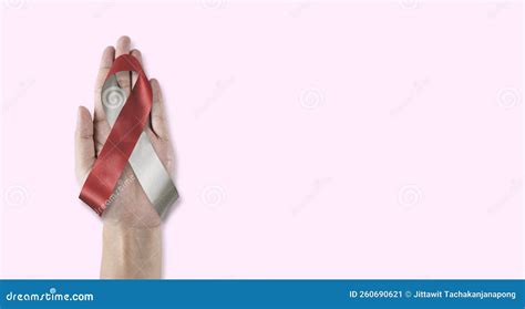 Head And Neck Cancer Awareness With Burgundy Ivory White Color Ribbon
