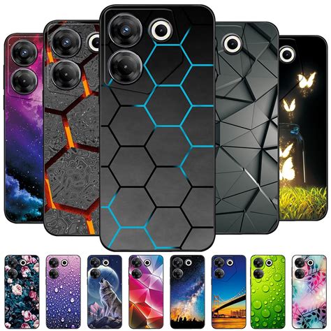 Tecno Camon 20 Pro 5G Case Fashion Black Soft Phone Casing For Tecno Camon20 Pro 5G CK8n Painted