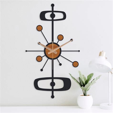Mid Century Wall Clock Etsy