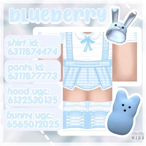 Blue Bunny Roblox Outfits With Matching Accessories Roupas De