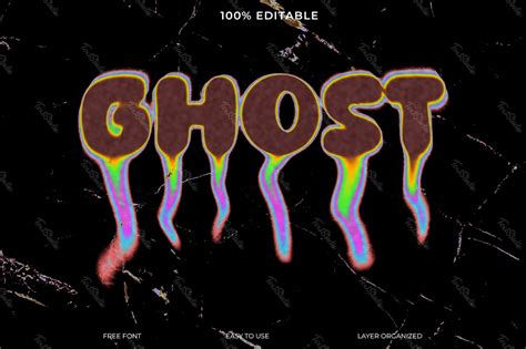 Ghost Ectoplasm Dripping Acid Font Style Text Effect Photoshop