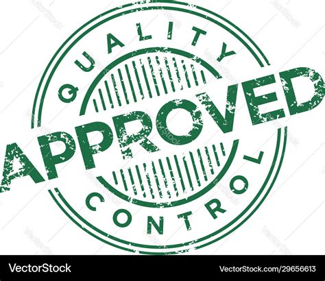 Quality Approved Stamp Quality Control Approved Red Stock