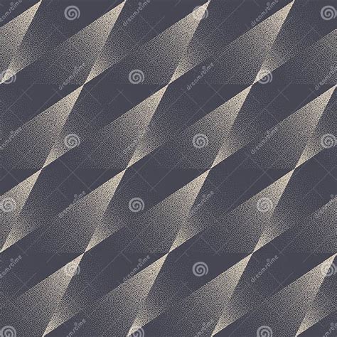 Tilted Triangular Structure Seamless Pattern Vector Dot Work Abstract