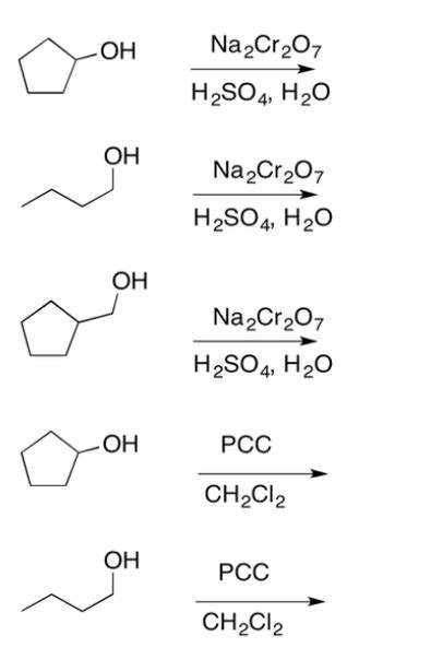 Solved Oh Na2cr207 H2s04 H20 ОН Na2cr207 H2so4 H20 он