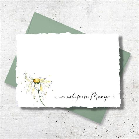 Daisy Note Cards Etsy