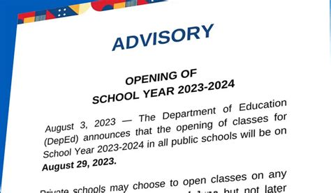 Deped Opening Of Classes 2025