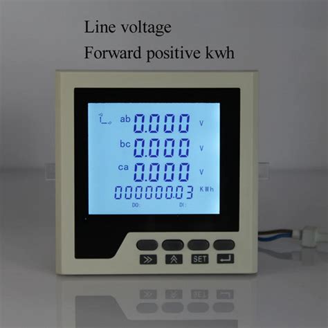 Jual Modbus Rtu Lcd Display 3 Phase 4 Wire A V W Kwh Cos Hz Var 120x120mm Kab