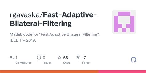 Github Rgavaskafast Adaptive Bilateral Filtering Matlab Code For