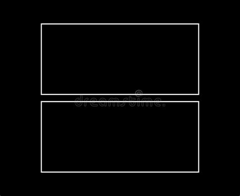 Rectangle Shapes Outline White Stroke Symbol Element Vector Stock Vector Illustration Of