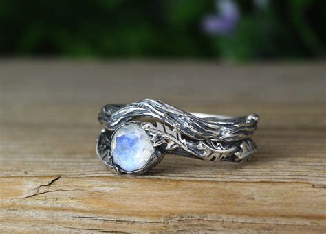 Moonstone Sterling Silver Set Bohemian Ring Benati