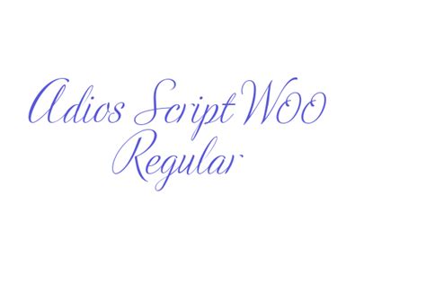 Adios Script W00 Regular Font Free [download Now]