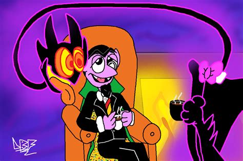 Count Von Count Joins Barnaby Ghost Owl For Coffee By Larryboyfanaticyt