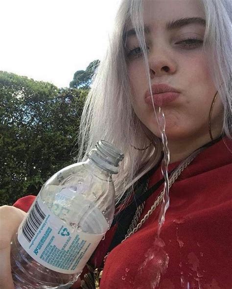 Billie Eilish Drinking Water Rare Billie Eilish Billie Eilish Shower