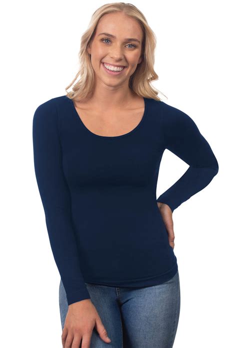 Womens Bamboo Long Sleeve Top B Free Australia