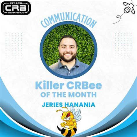 Jeries Hanania On Linkedin Honored To Be Crbs First Killer Bee Us Recruiters Arent Anything