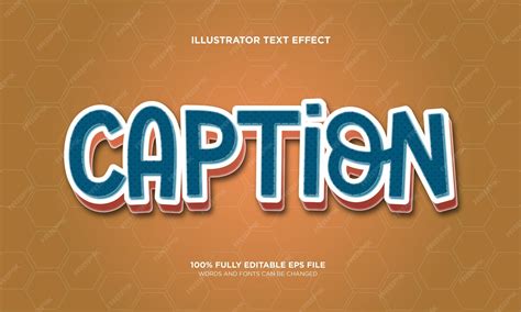 Premium Vector Caption Editable Text Effect