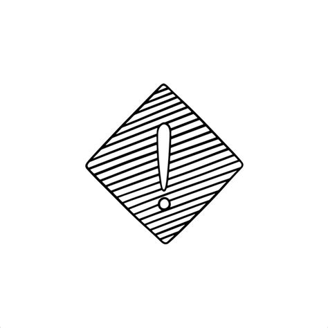 Doodle Hand Drawn Warning Sign Exlamation Mark 27501665 Vector Art At