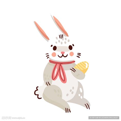 可爱白兔手持金元宝设计图图片素材其他设计图库昵图网