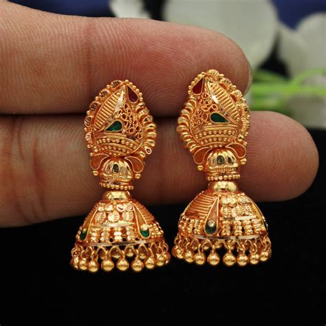 Gold Earrings Designs Ring Type At Geri Hodge Blog