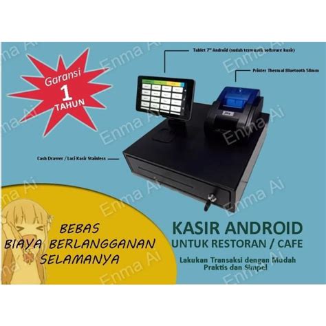 Jual Kasir Mesin Alat Kasir Restoran Android Restaurant Cafe Paket Plus Laci Shopee Indonesia