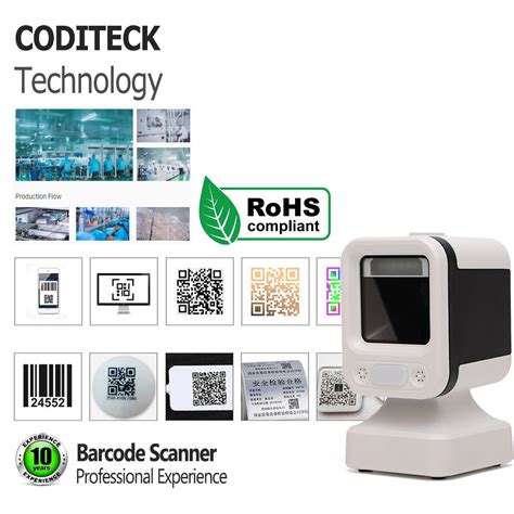 Codable Ds8300 2d Usb Desktop Omnidirectional Barcode Scanner 20 Lines Scanners Qr Bar Code