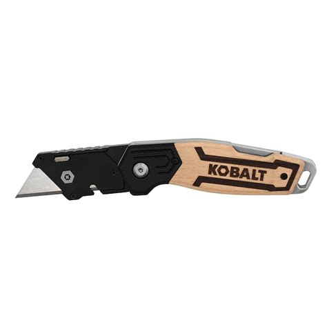 Shop Kobalt Wooden 1 Blade Folding Utility Knife Tape Measure Razor