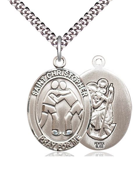 St Christopher Wrestling Medal Catholic Faith Store