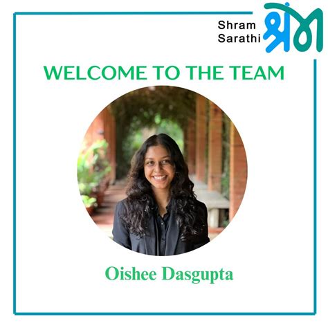 Welcoming Oishee To Shram Sarathi Oishee Has Done Her Bachelors In