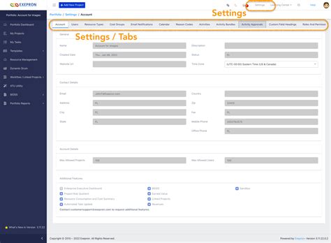 settings administration exepron knowledgebase