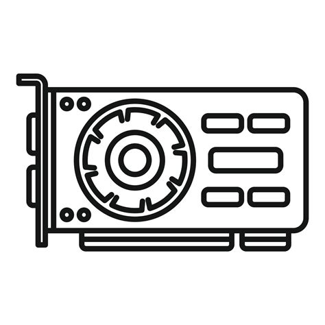 Pci Gpu Card Icon Outline Vector Pc Video 15150408 Vector Art At Vecteezy