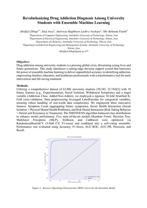 Pdf Revolutionizing Drug Addiction Diagnosis Among University