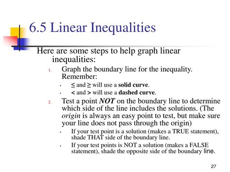 Ppt 6 1 Solving Linear Inequalities In One Variable Powerpoint Presentation Id 2983917
